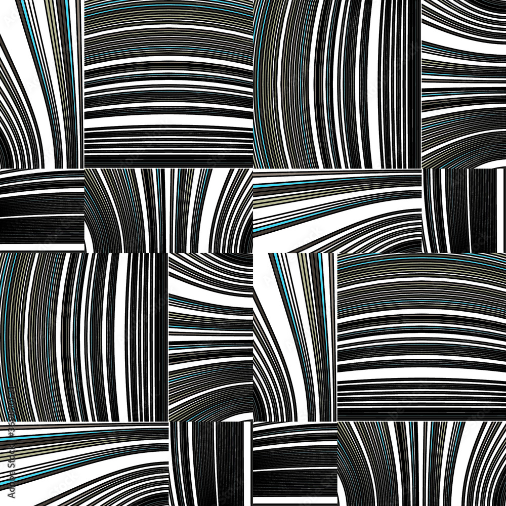 pattern with bulge horizontal and vertical black segments Stock Vector ...