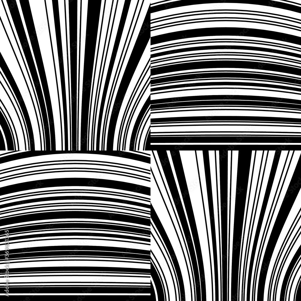 pattern with bulge horizontal and vertical black segments Stock Vector ...