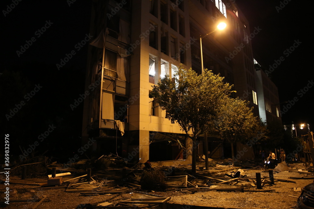 Beirut destruction after the tragic explosion happened in Port of ...