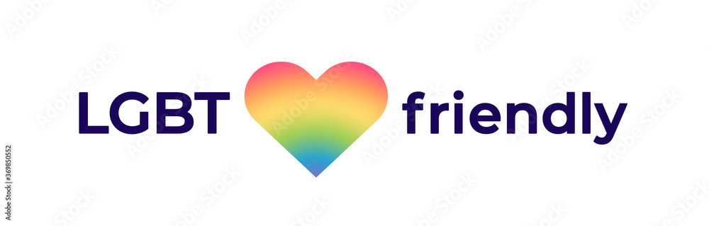 Lgbtq pride month flag concept. Vector flat illustration. Lgbt rainbow ...