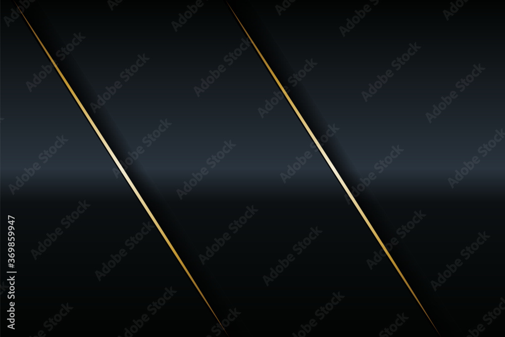 Vector illustration of Modern abstract black paper realistic layered ...