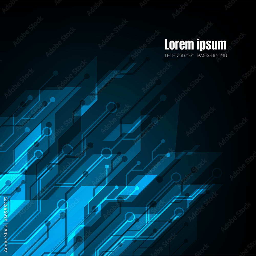 technology abstract background, dark blue digital system wallpaper ...