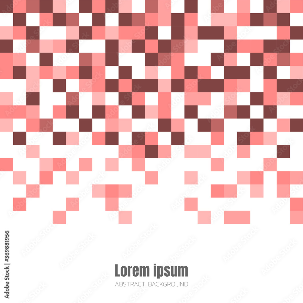 pink pixel mosaic technology abstract white background, square ...