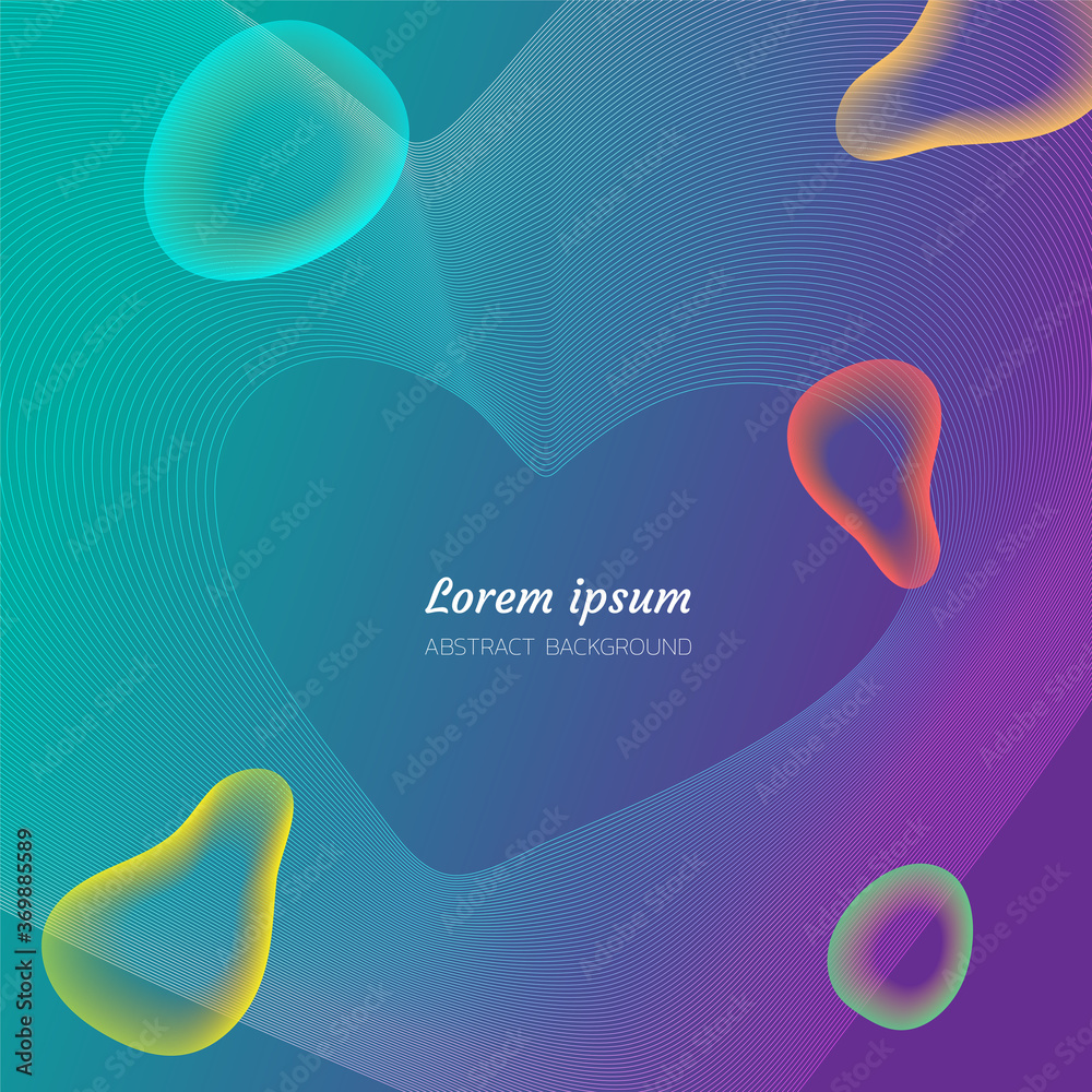 dynamic linear heart background, geometric abstract, colorful ...