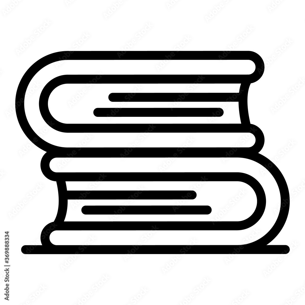 Inclusive education book stack icon. Outline inclusive education book ...