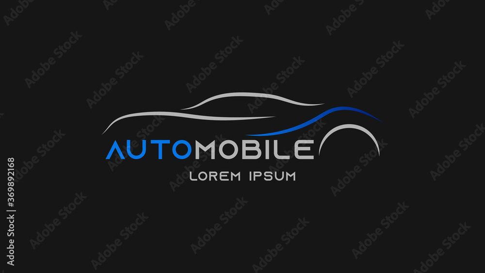 Vetor de automobile blue car logo design do Stock | Adobe Stock