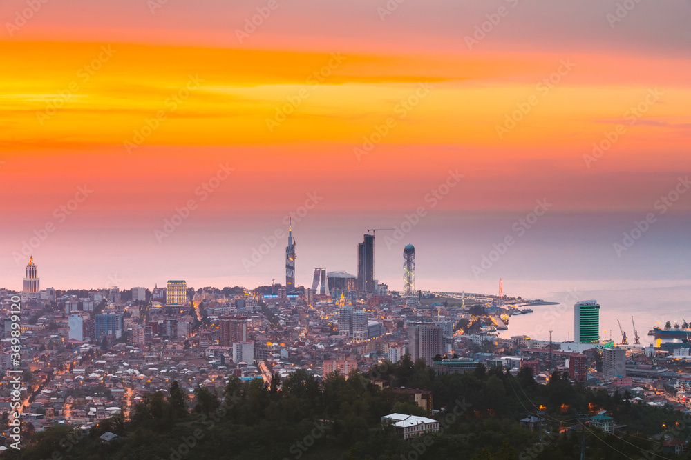 Foto de Batumi, Adjara, Georgia. Aerial View Of Urban Cityscape At ...