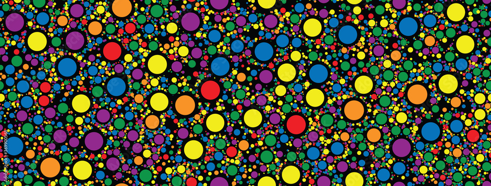 Seamless pattern rainbow colored confetti scattered. Confetti dots ...