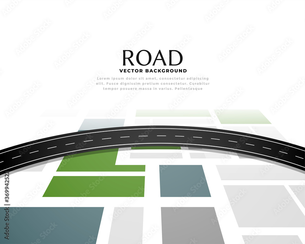 road map journey route pathway background design Stock Vector | Adobe Stock