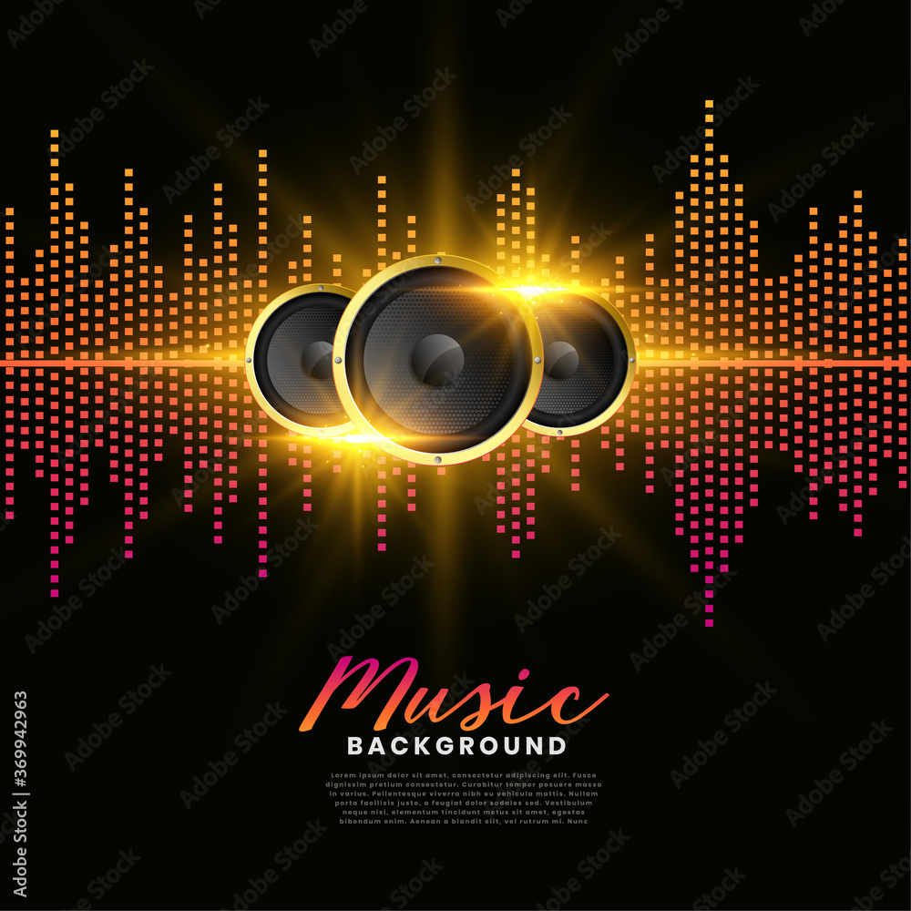 music speakers background album cover poster Stock Vector | Adobe Stock