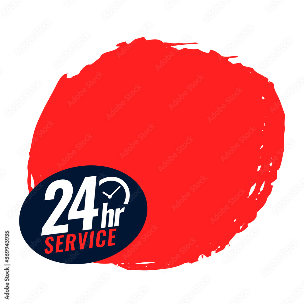 24 hour service background with text space Stock Vector | Adobe Stock
