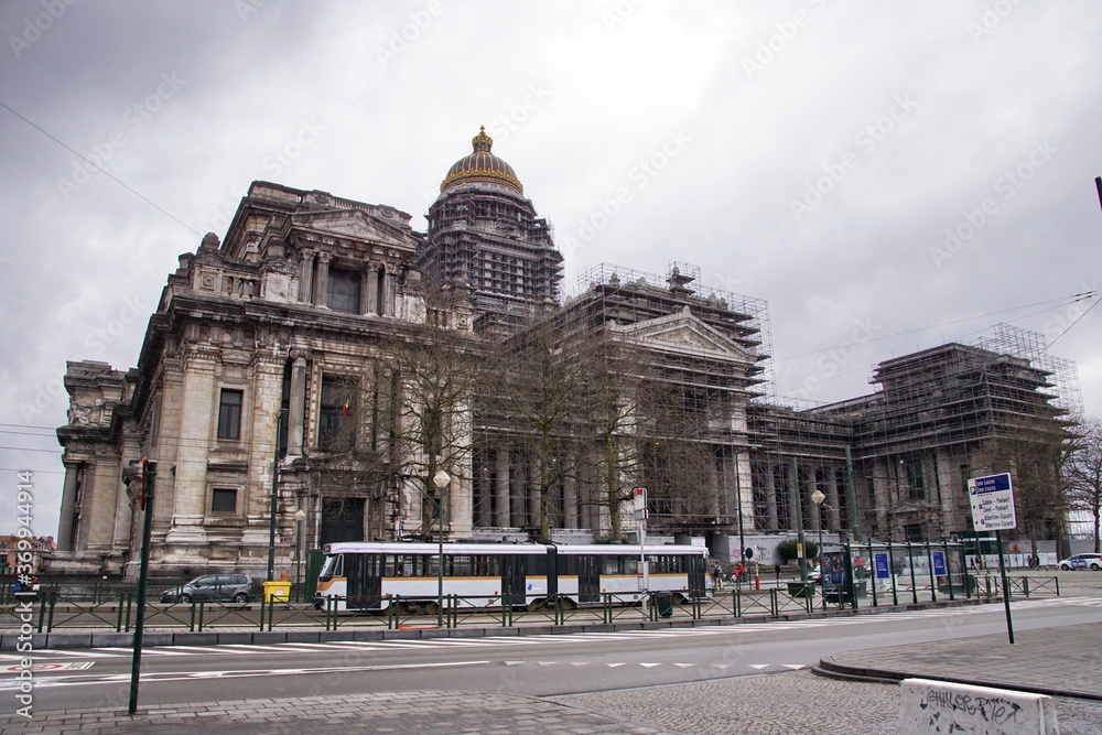 A Front view of one of the largest buildings constructed in the 19th ...