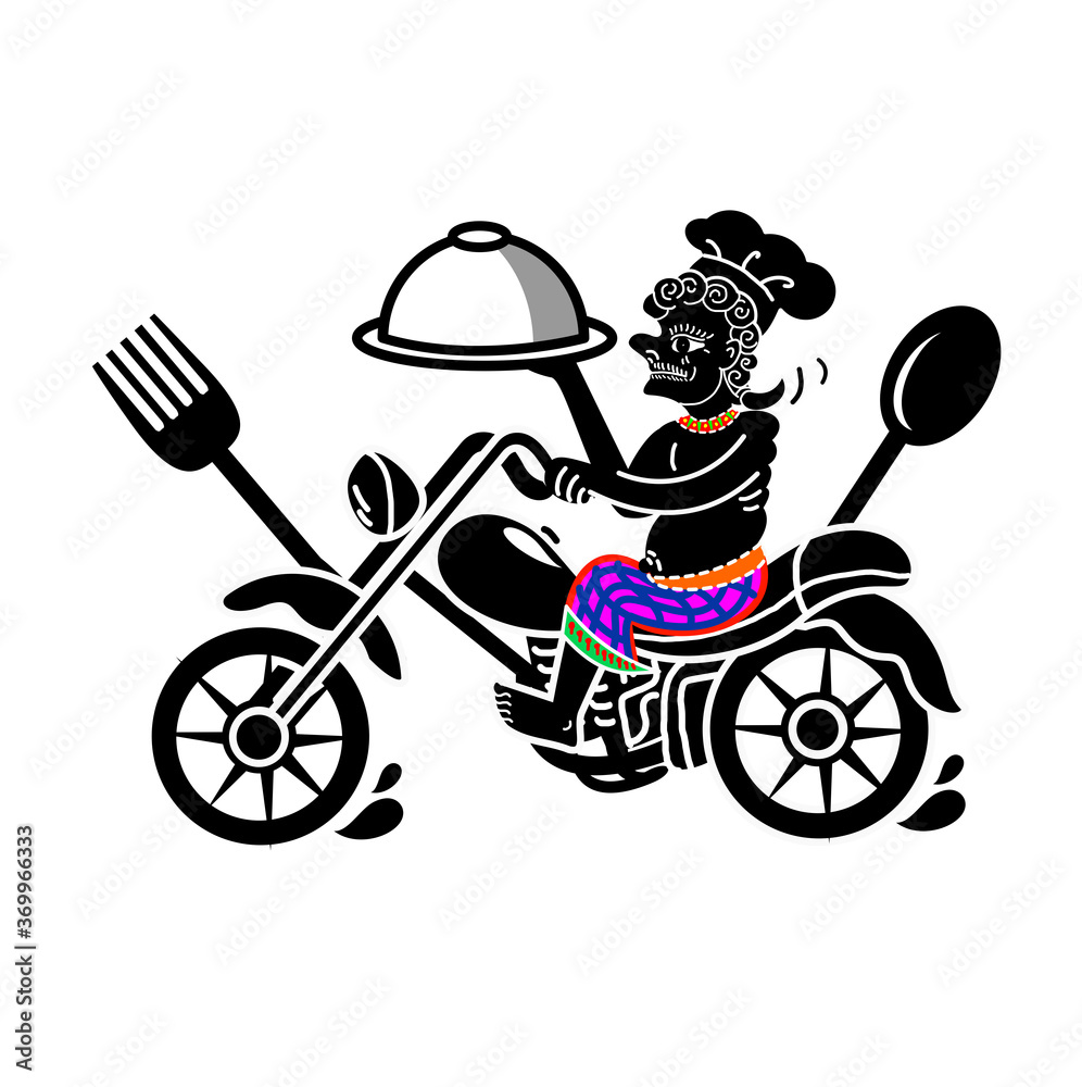 Logo Thai southern style food with Thai shadow puppet vector Stock ...