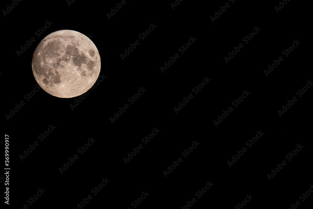 Beautiful full Moon of August, August's Sturgeon Supermoon in a summer ...