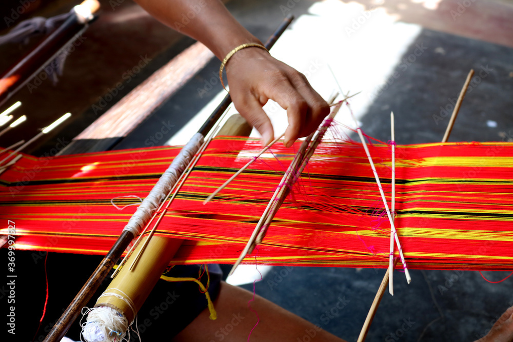 Loin loom fabric from northeastern India. Stock Photo | Adobe Stock