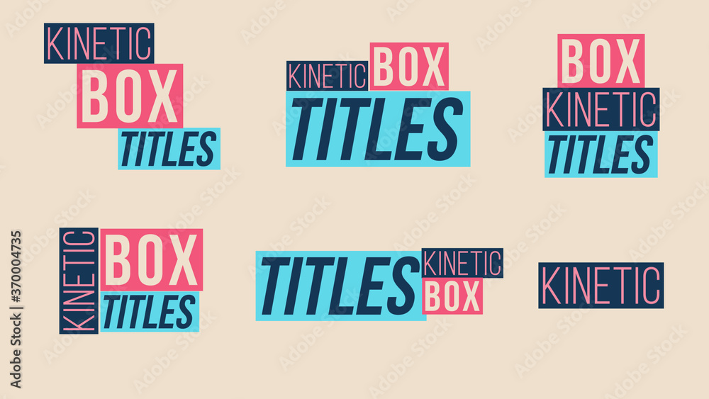 Modern Kinetic Box Titles Stock Template | Adobe Stock