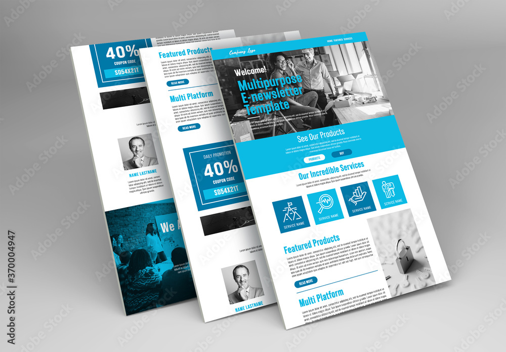 E-Newsletter Layout Stock Template | Adobe Stock