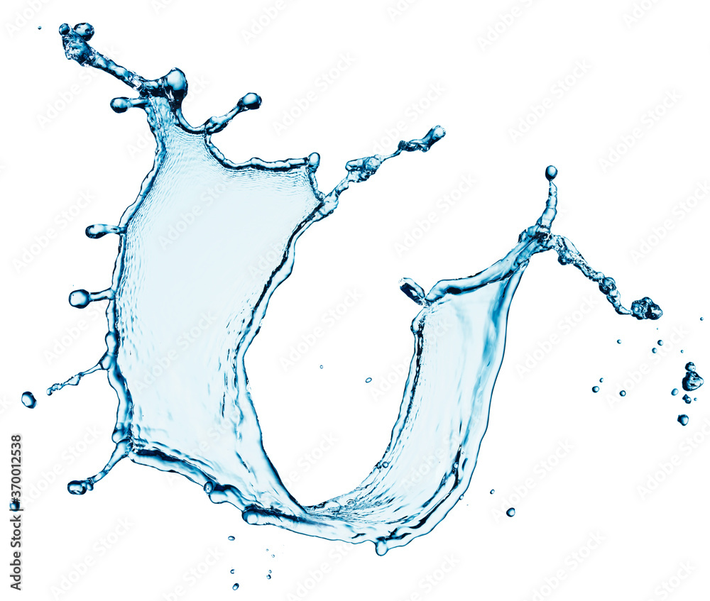 Water splash isolated on white background Stock Illustration | Adobe Stock