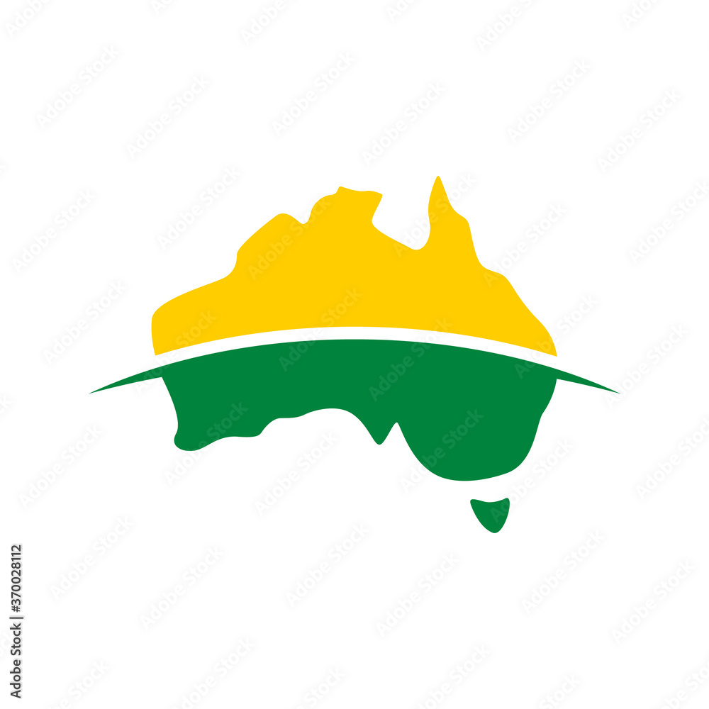 Australia map logo vector design template. Stock Vector | Adobe Stock