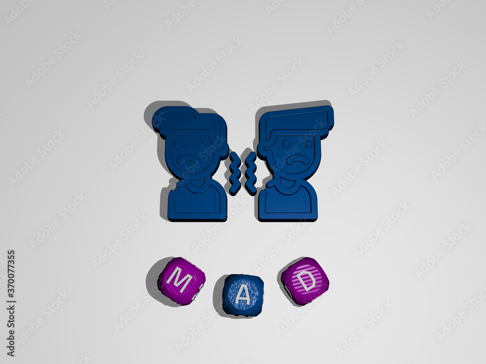 3D illustration of MAD graphics and text around the icon made by ...