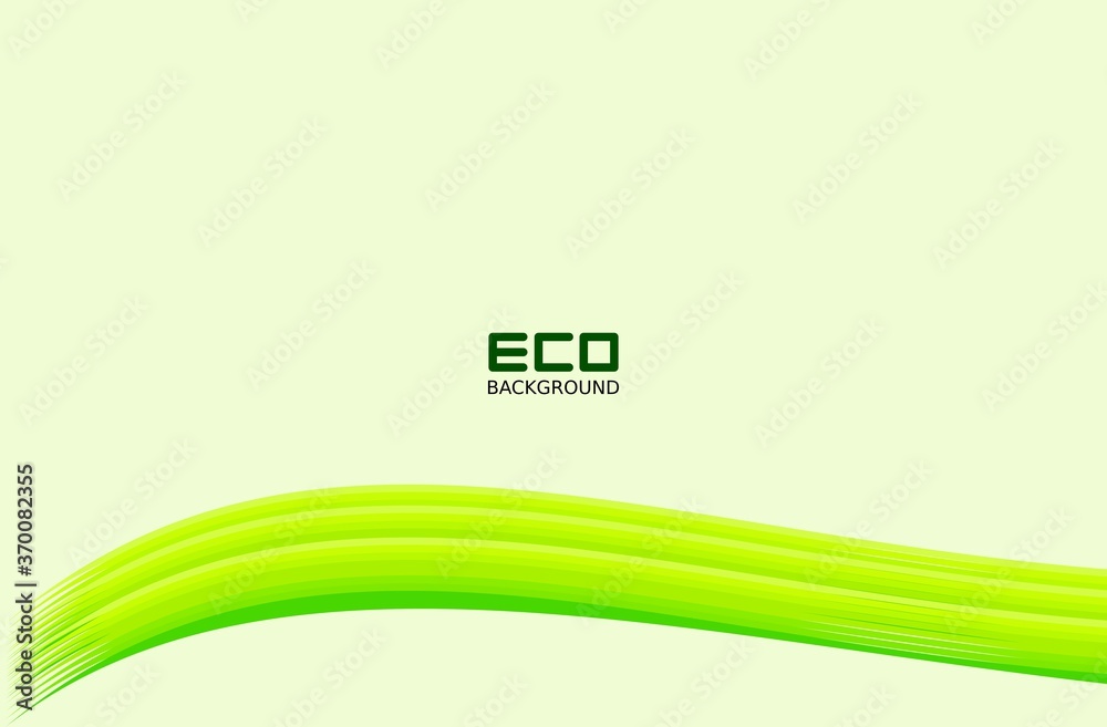 Abstract green background with waves. Green eco friendly backgrounds ...