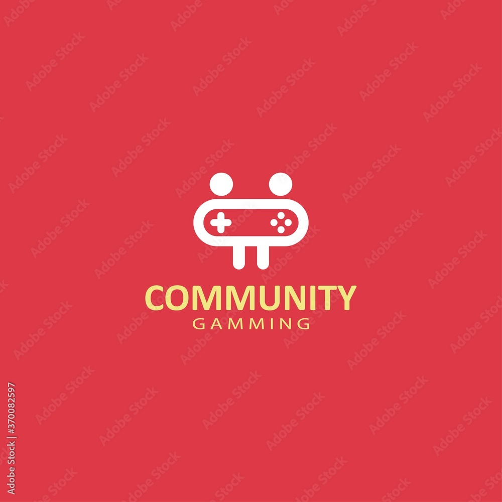 Vector stylized line art logo of gamepad. Gaming logo. Game company ...