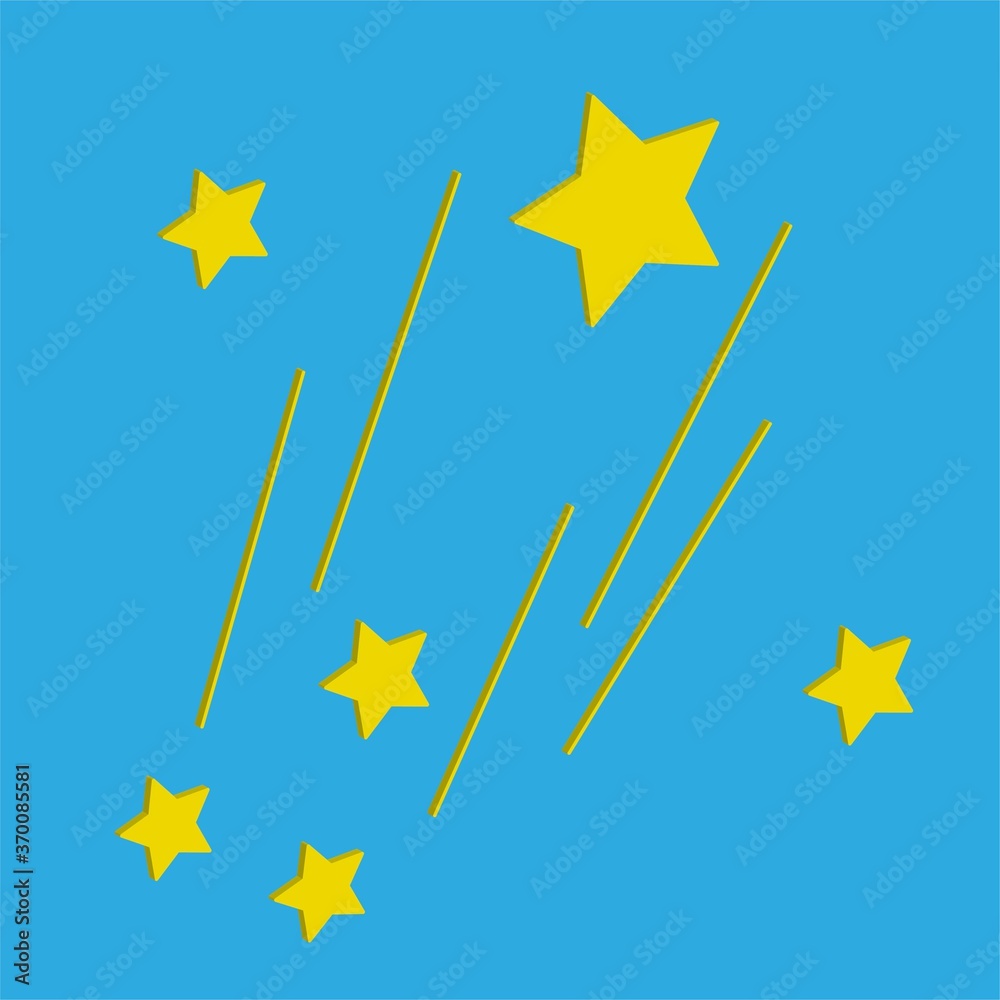 Bright yellow stars on blue. You can use it as a background, banner ...