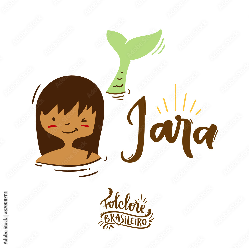 Iara. Fantastic Mermaid Creature of Brazilian Folklore. Brazilian ...