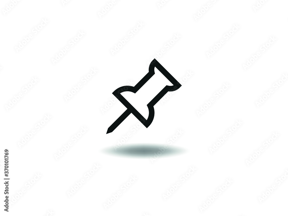 Push pin Icon Vector illustration. Location symbol. map, gps, direction ...