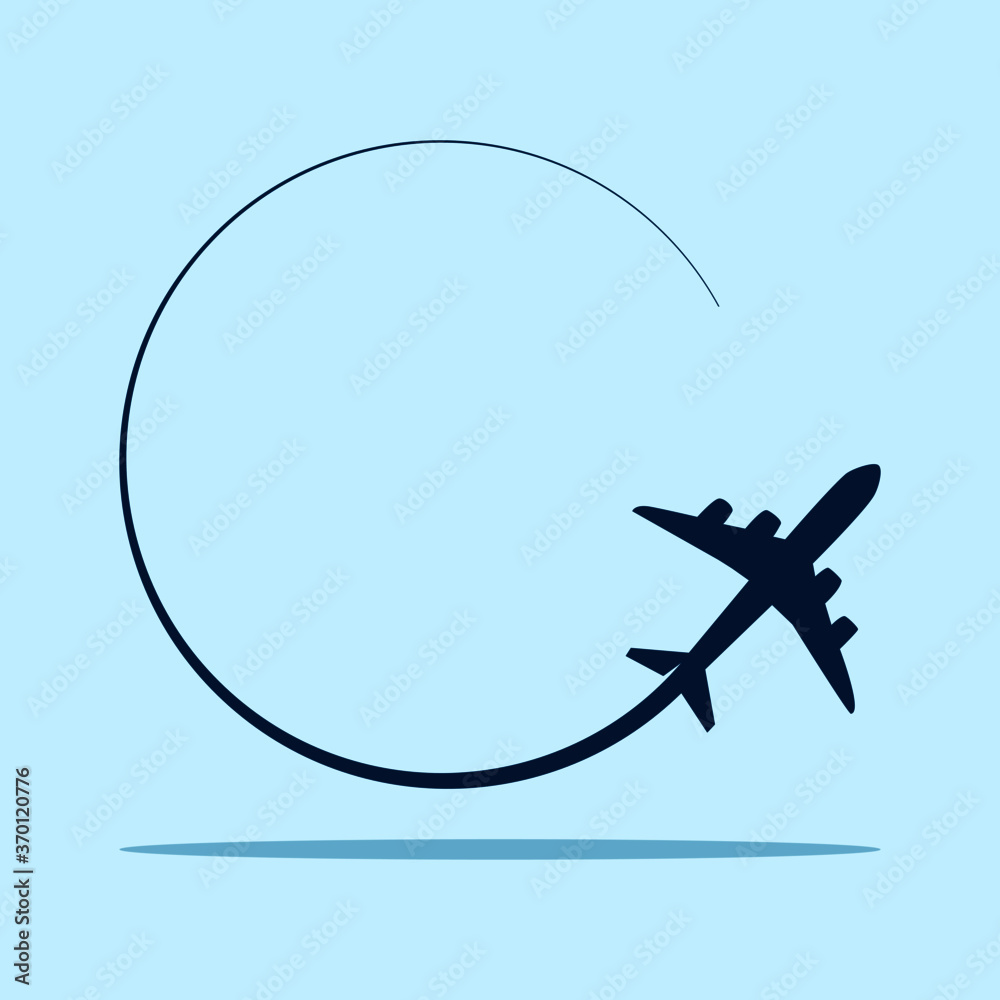 Plane icon. Travel around the World airPlane icon. Vector illustration ...