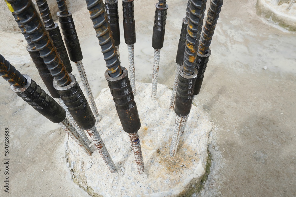 Column rebar is coupled to be used to connect the rebar in the ...