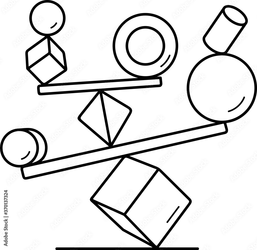 Stack of geometric shapes Stock Vector | Adobe Stock