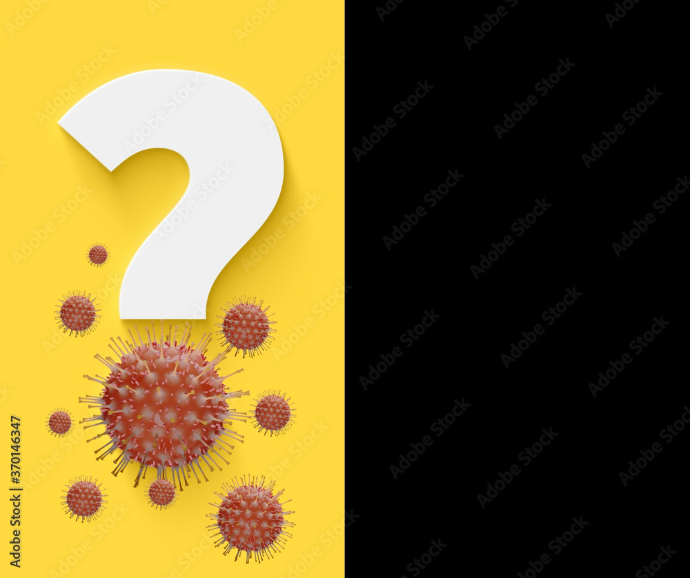Fragen zum Thema Corona-Virus und Covid-19 als Fragezeichen-Symbol noch ...