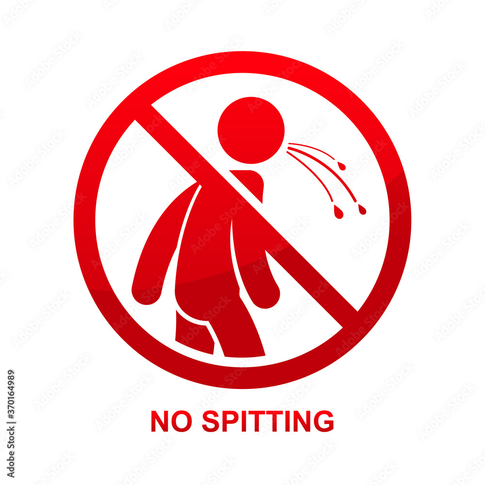 No spitting sign isolated on white background vector illustration ...