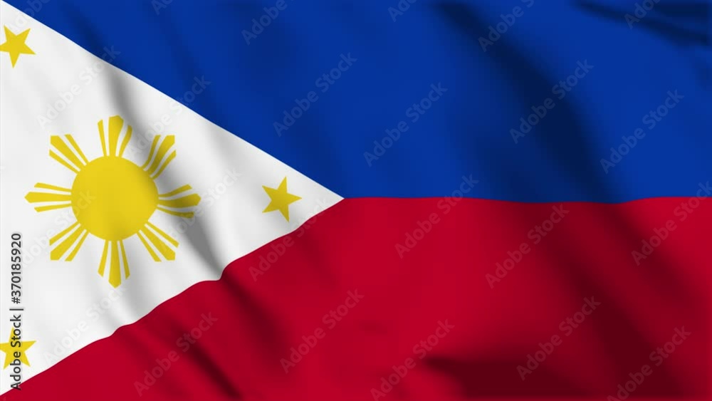 Waving flag loop. National flag of Philippines Stock Video | Adobe Stock