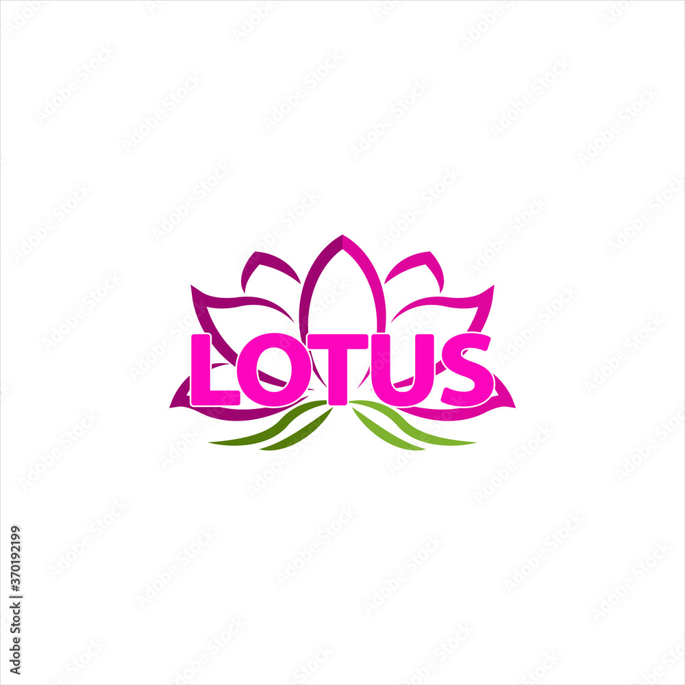 lotus logo template design vector Stock Vector | Adobe Stock