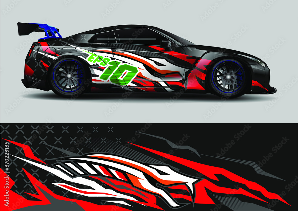 car wrap vector designs. abstract animal livery for vehicle vinyl ...