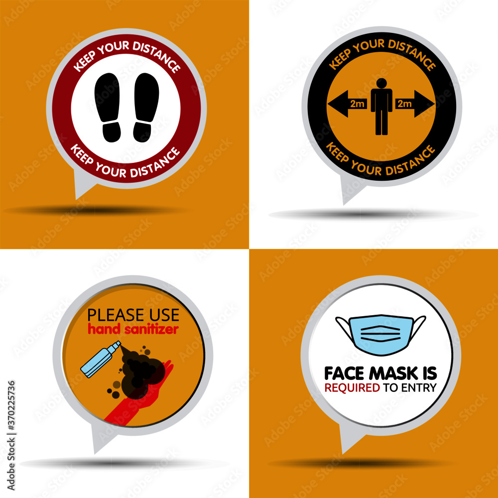 Sign caution coronavirus. Stop coronavirus banner. Use Hand Sanitizer ...