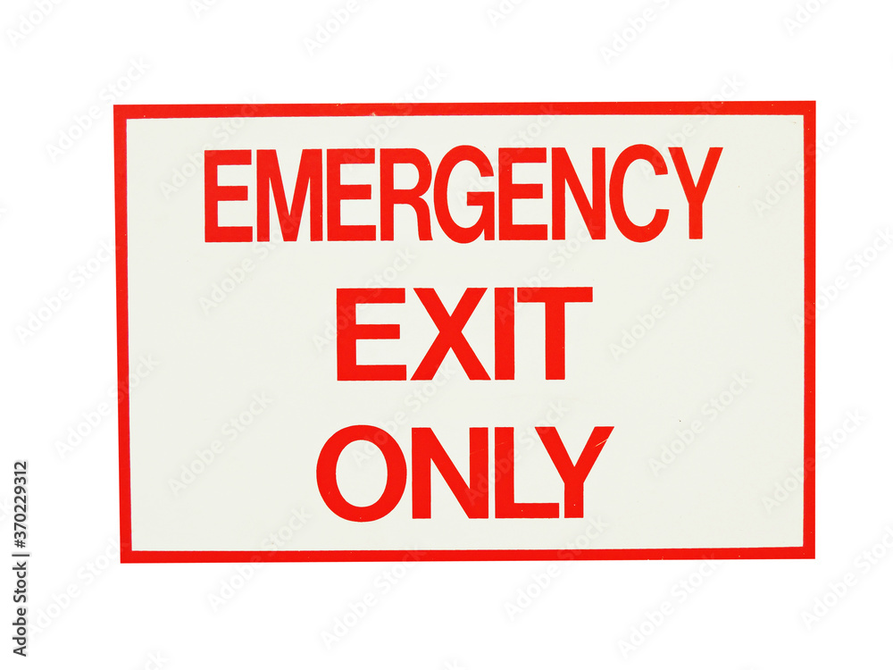 Emergency Exit Only Signs Printable NP Label Rectangular Emergency
