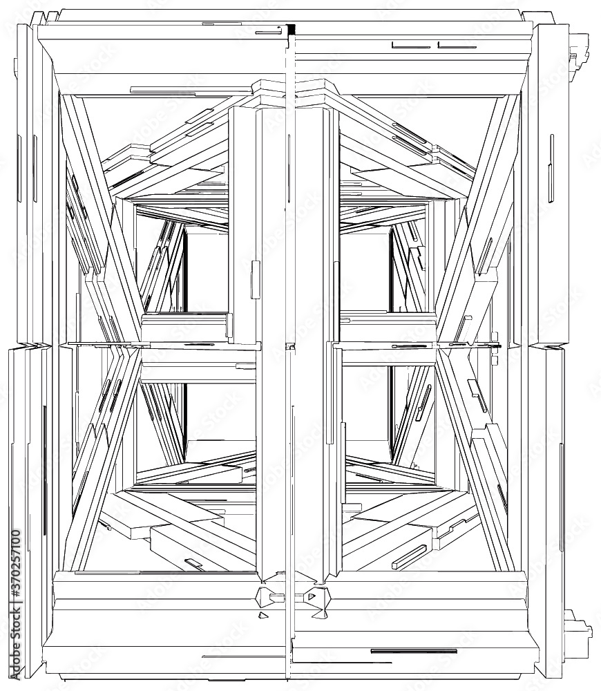 Abstract Construction Structure Vector. Illustration Isolated On White ...
