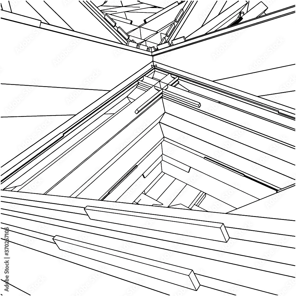 Abstract Construction Structure Vector. Illustration Isolated On White ...