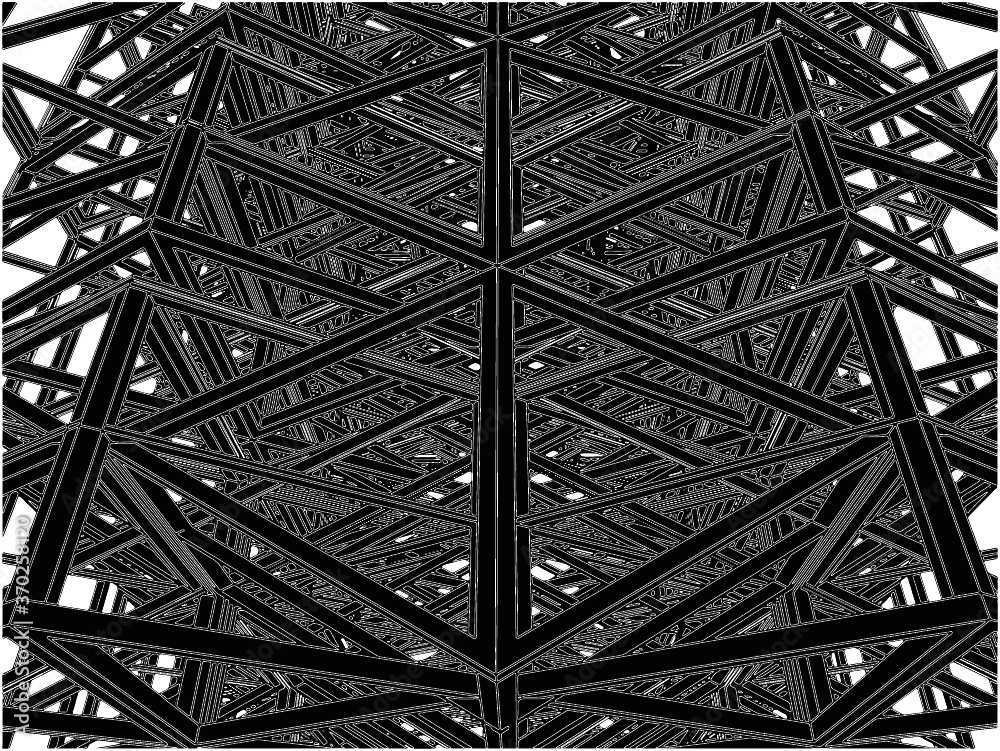 Abstract Construction Structure Vector. Illustration Isolated On White ...