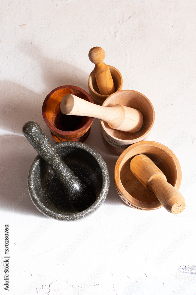 Pilon de moler construido en madera de diferentes tamaños y propósitos ...