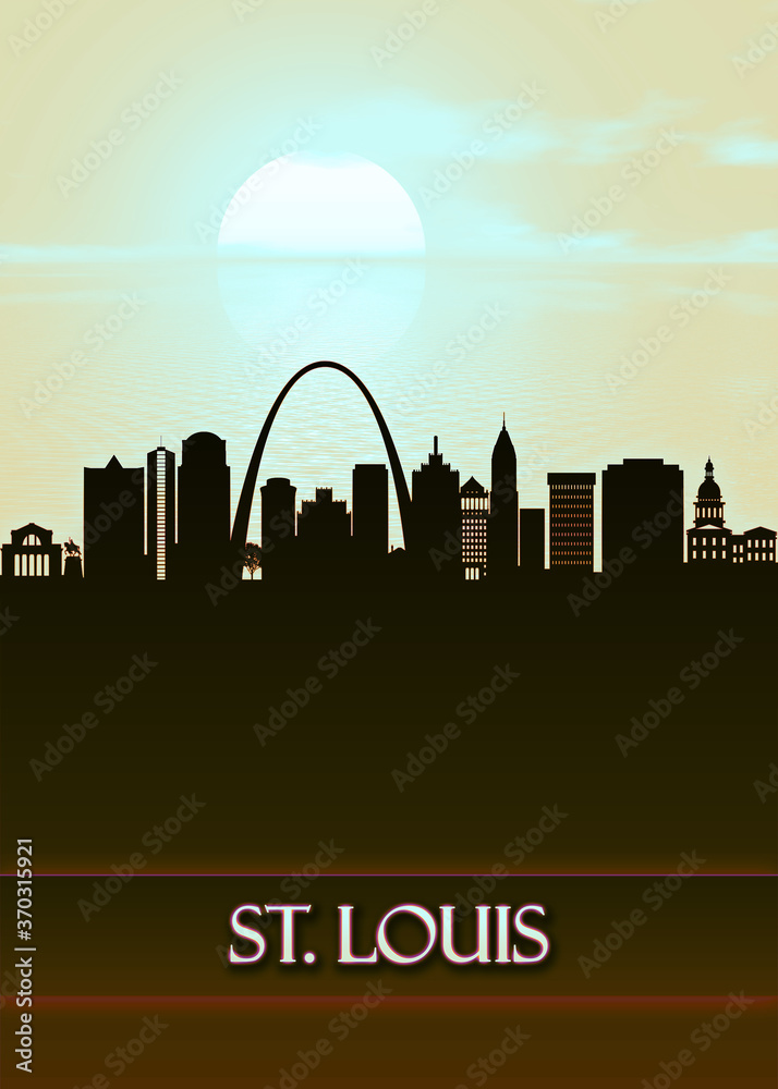 St. Louis City Skyline Stock Illustration | Adobe Stock