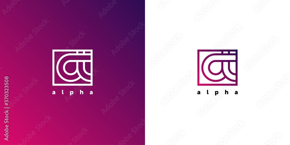 Alpha letter stylized vector, Letter of the alphabet, Vector ...