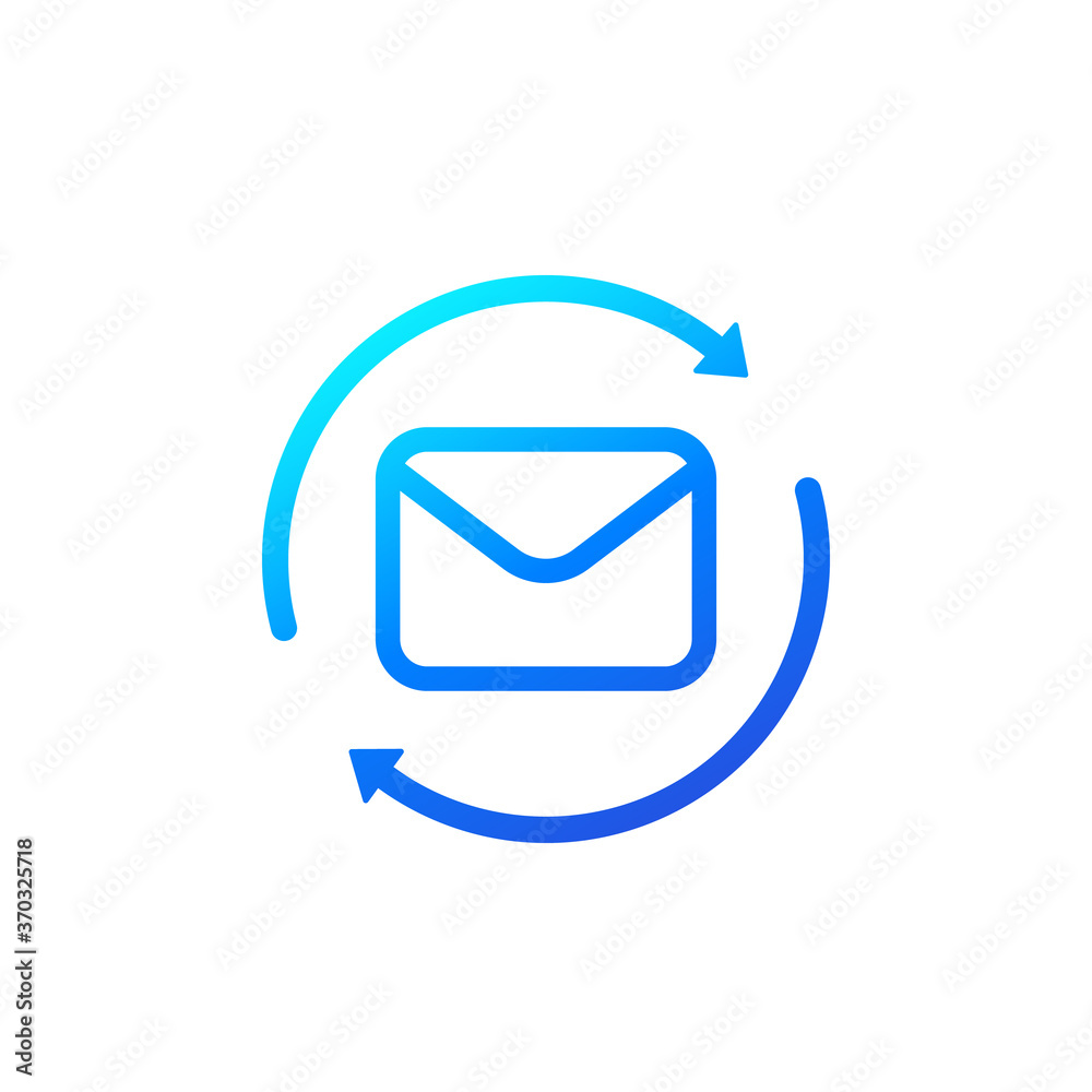 resend mail icon with letter Stock Vector | Adobe Stock