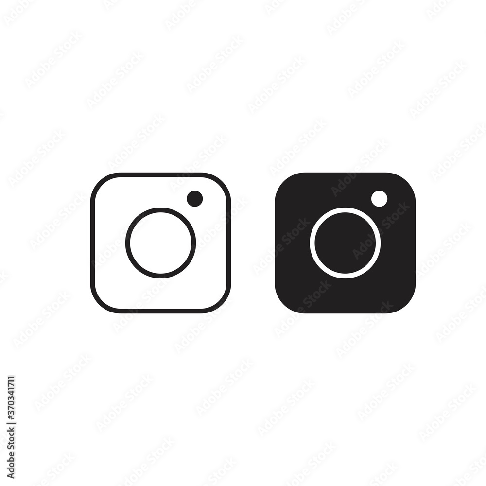 vector illustration social media icon design. instagram icon black and ...