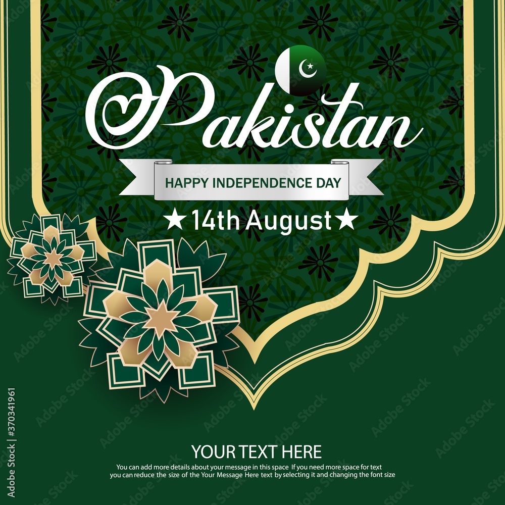 Celebrating 14th August Pakistan Independence Day creative vector ...