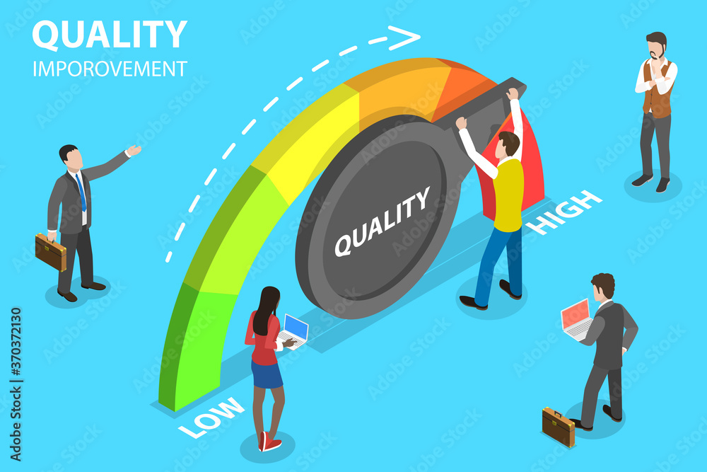 3D Isometric Flat Vector Conceptual Illustration of Quality Management ...