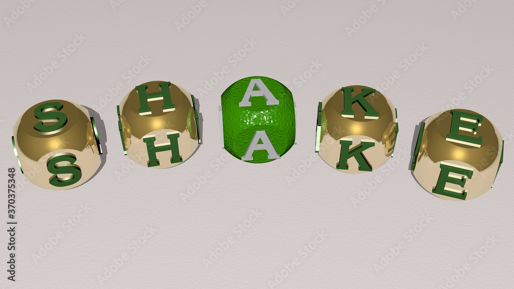 SHAKE combined by dice letters and color crossing for the related ...